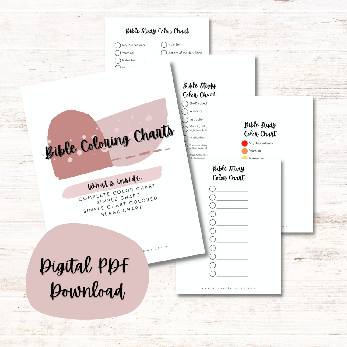 Digital Bible Color Chart Bundle - Etsy