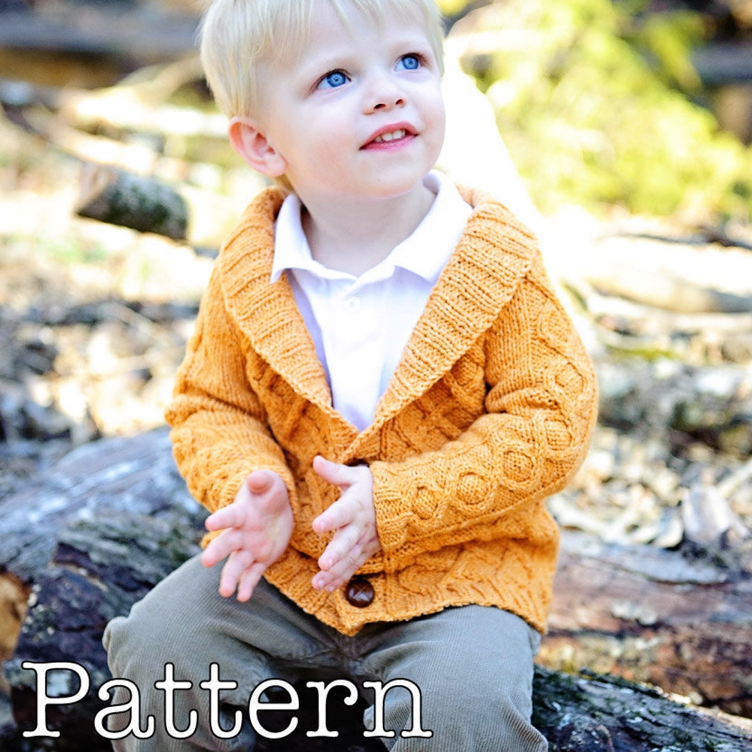 Gramps Cardigan Knitting Pattern: Baby Toddler Cable Knit (digital ...
