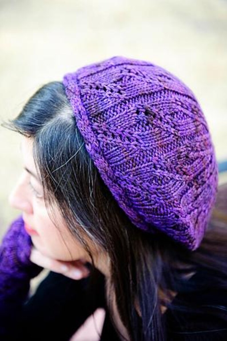 Make Your Own Twisty Violet Cap (DIGITAL KNITTING PATTERN) for Women ...