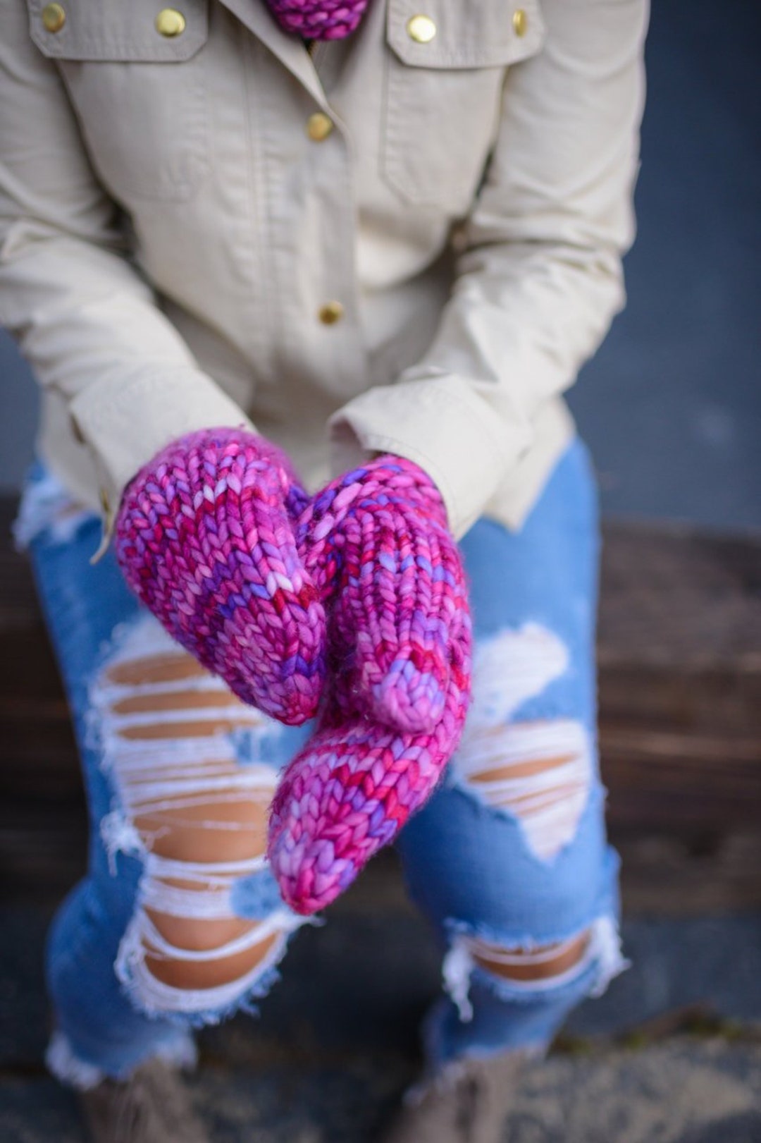 Make Your Own Warmest Mittens (DIGITAL KNITTING PATTERN) Toddler Child ...
