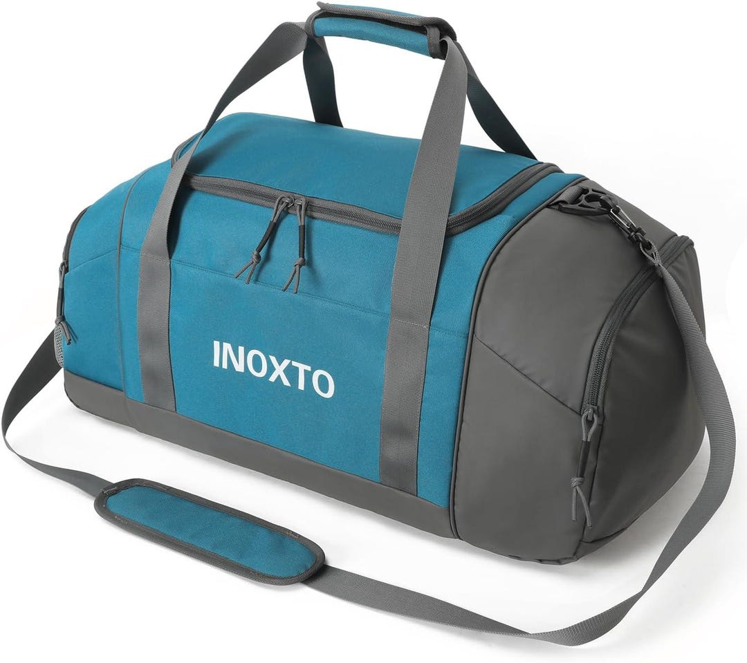 Sports Gym Bag，inoxto Travel Duffel Bag With Dry Wet Pocket and Shoe ...