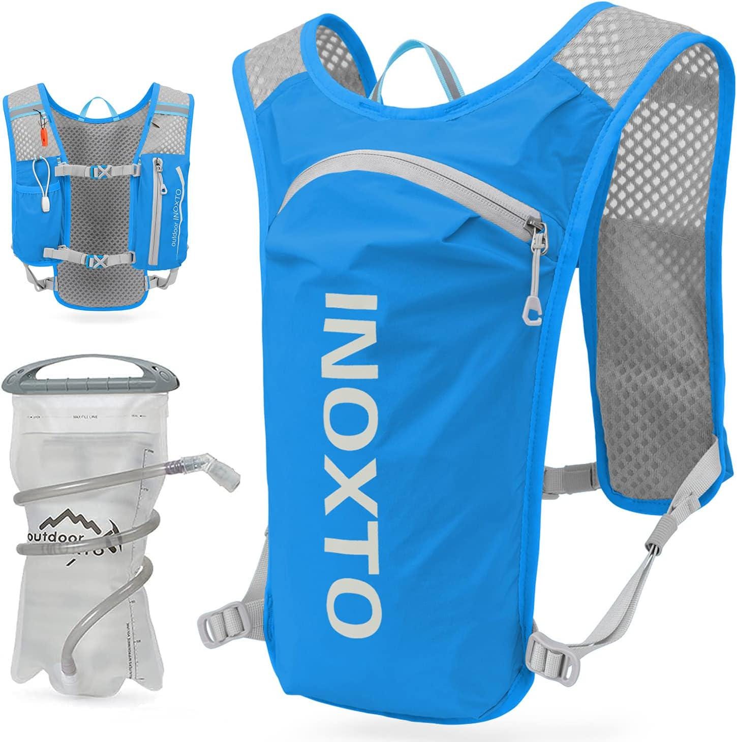 INOXTO Running Hydration Vest Backpack, With 1.5L Water Bladder Bag ...