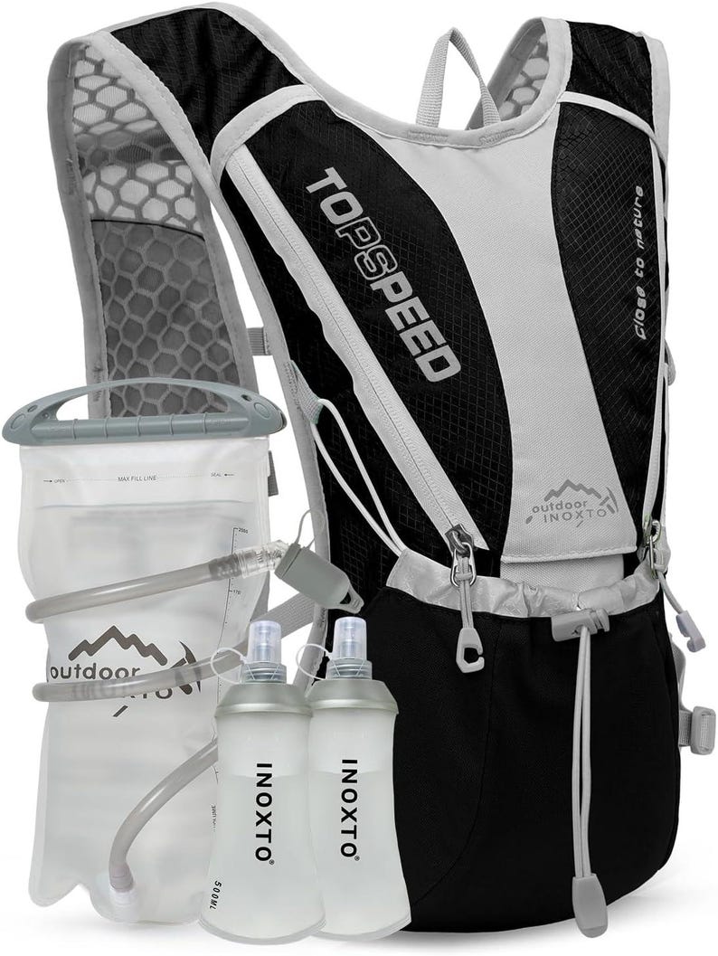 INOXTO Running Hydration Vest With 1.5L ( 50 Oz) Water Bladder for Men ...