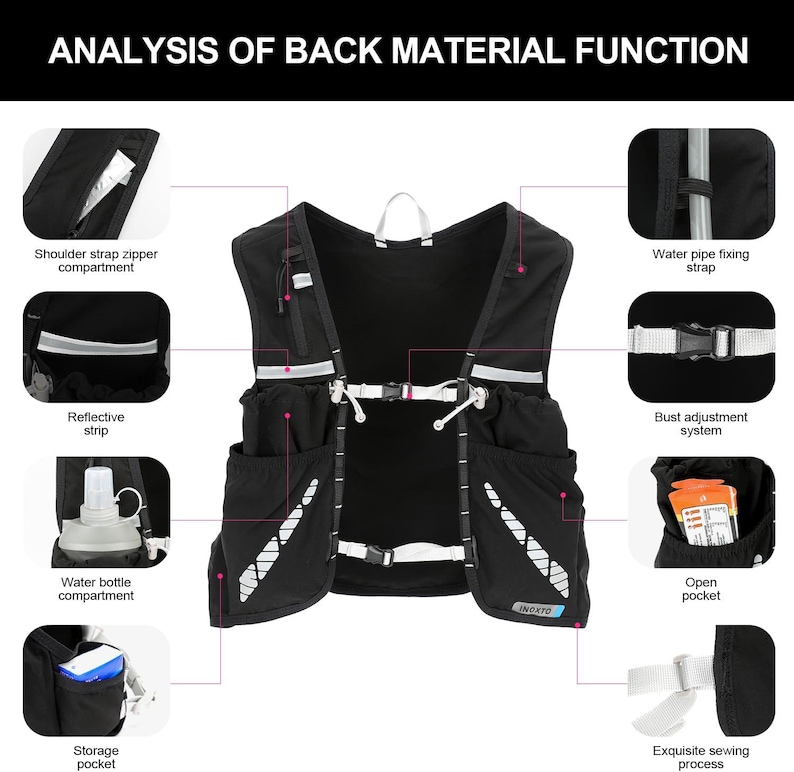 Running Hydration Vest for Men Women Water Backpack for Running 3L ...