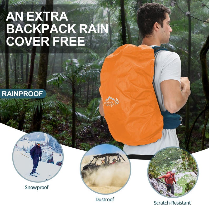 Hiking Backpack,35l Waterproof Hiking Daypack With 3L Water Bladder and ...
