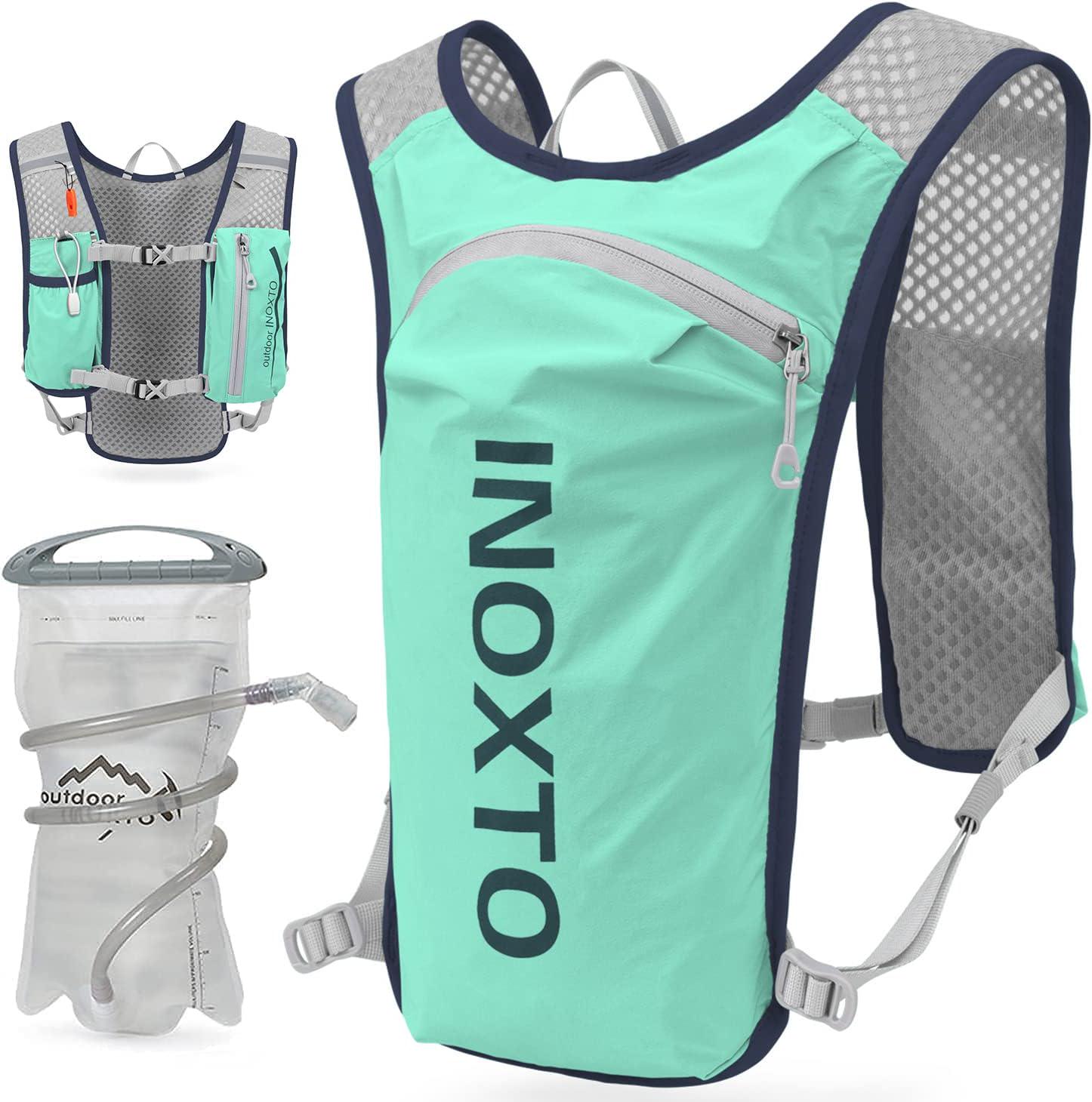 INOXTO Running Hydration Vest Backpack, With 1.5L Water Bladder Bag ...