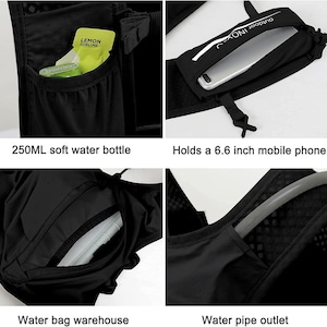 INOXTO Running Hydration Vest Backpack, With 1.5L Water Bladder Bag ...