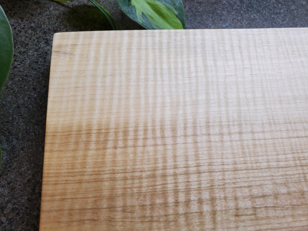Solid One-piece Curly Maple Tiger Stripe Serving Tray, Cutting ...