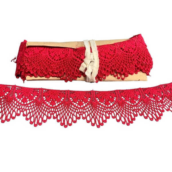 Red Fabric Trim - Etsy