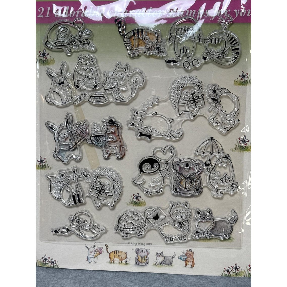 Picnic Pals Clear Stamps by Alice Wong for Scrapbooking & Crafting - Etsy
