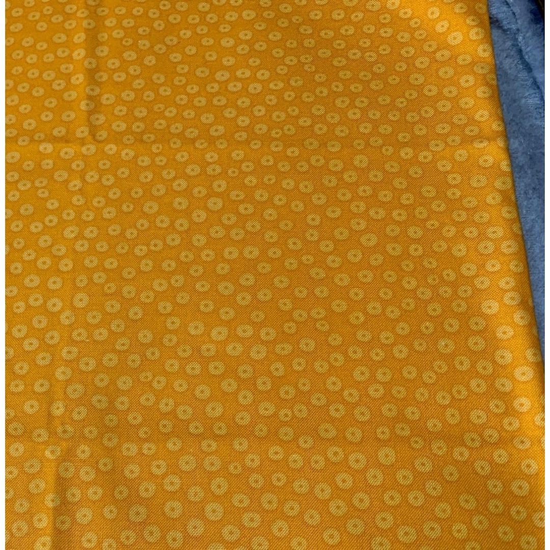 Yellow Polka Dot Fabric Cotton Fat Quarter 18" X 22" Quilting Sewing ...