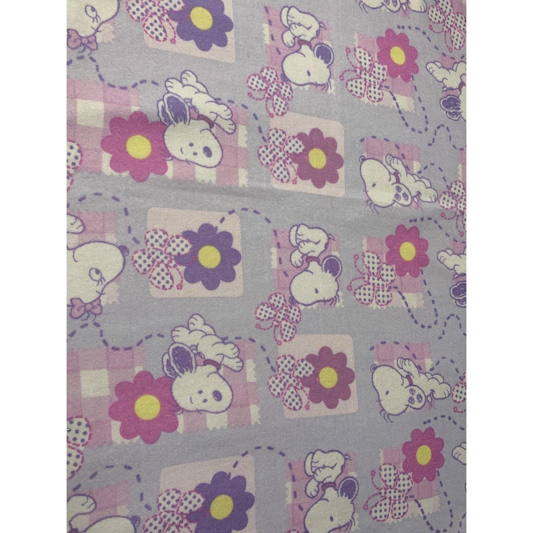 Peanuts Snoopy Pastel Flannel Fabric 1/2 Yard X 42" - Etsy