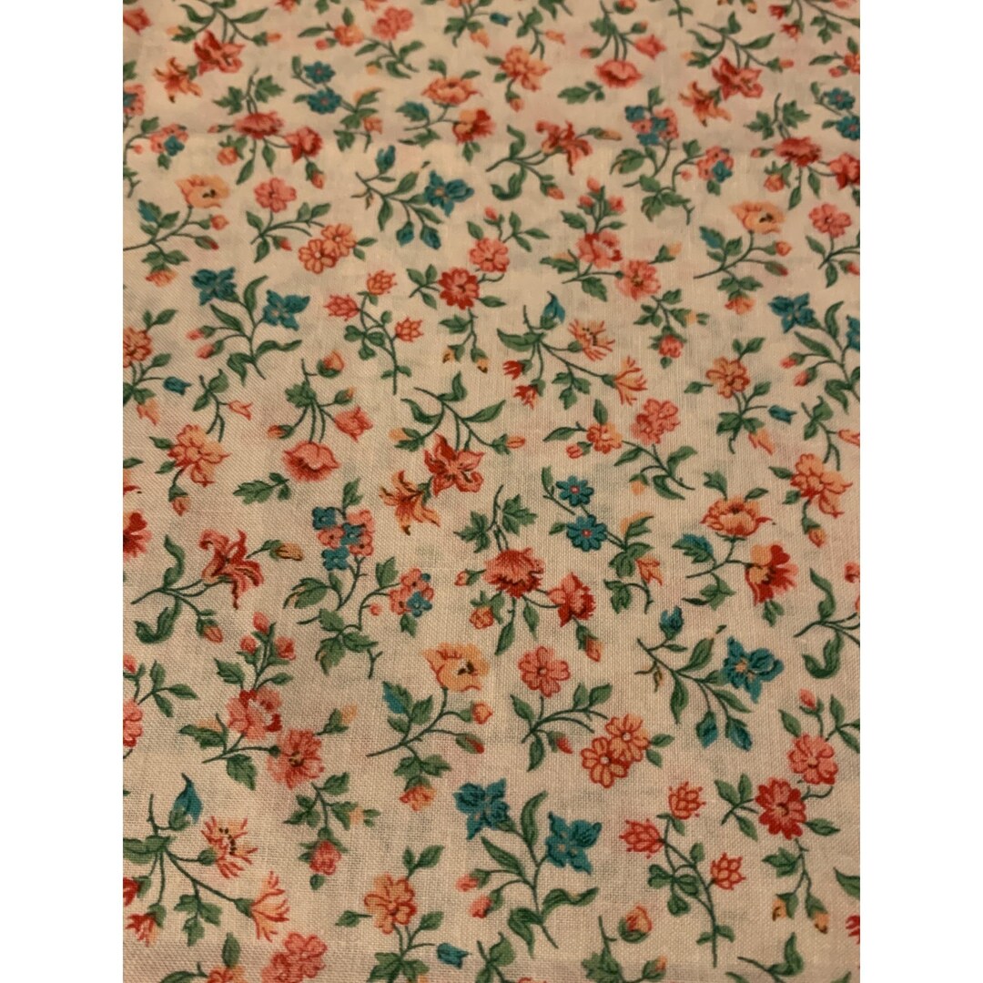 Vintage VIP Floral Cotton Fabric 44" Wide Half Yard by Cranston Print Works - Etsy