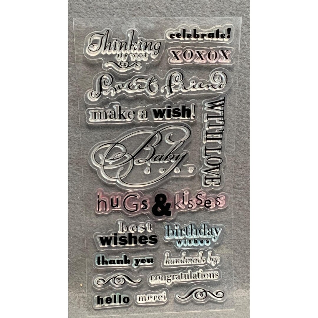 Clear Acrylic Sentiment Stamps for Card Making & Scrapbooking - Etsy