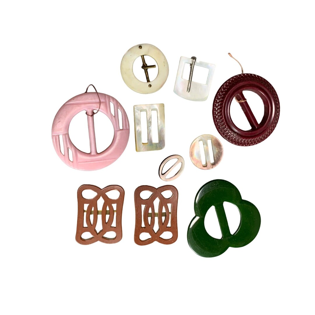 Vintage Assorted Plastic Belt Buckles - Etsy