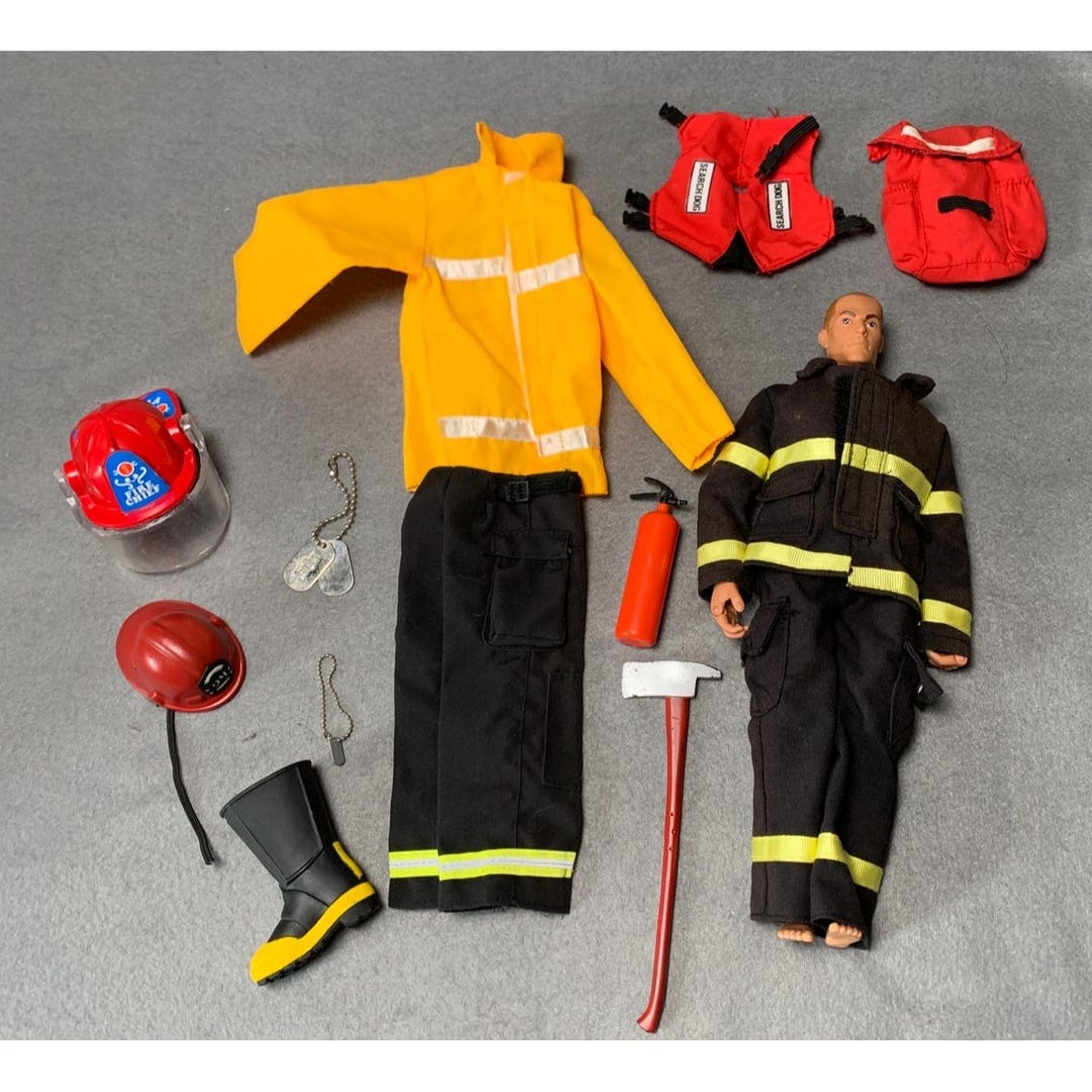 Vintage Hasbro GI Joe Metro Firefighter Action Figure With Accessories ...