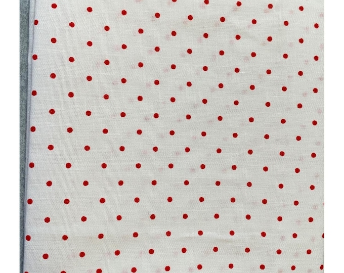 Red Polka Dot Cotton Fabric - Pre-cut 18" X 22" - Quilting Sewing ...