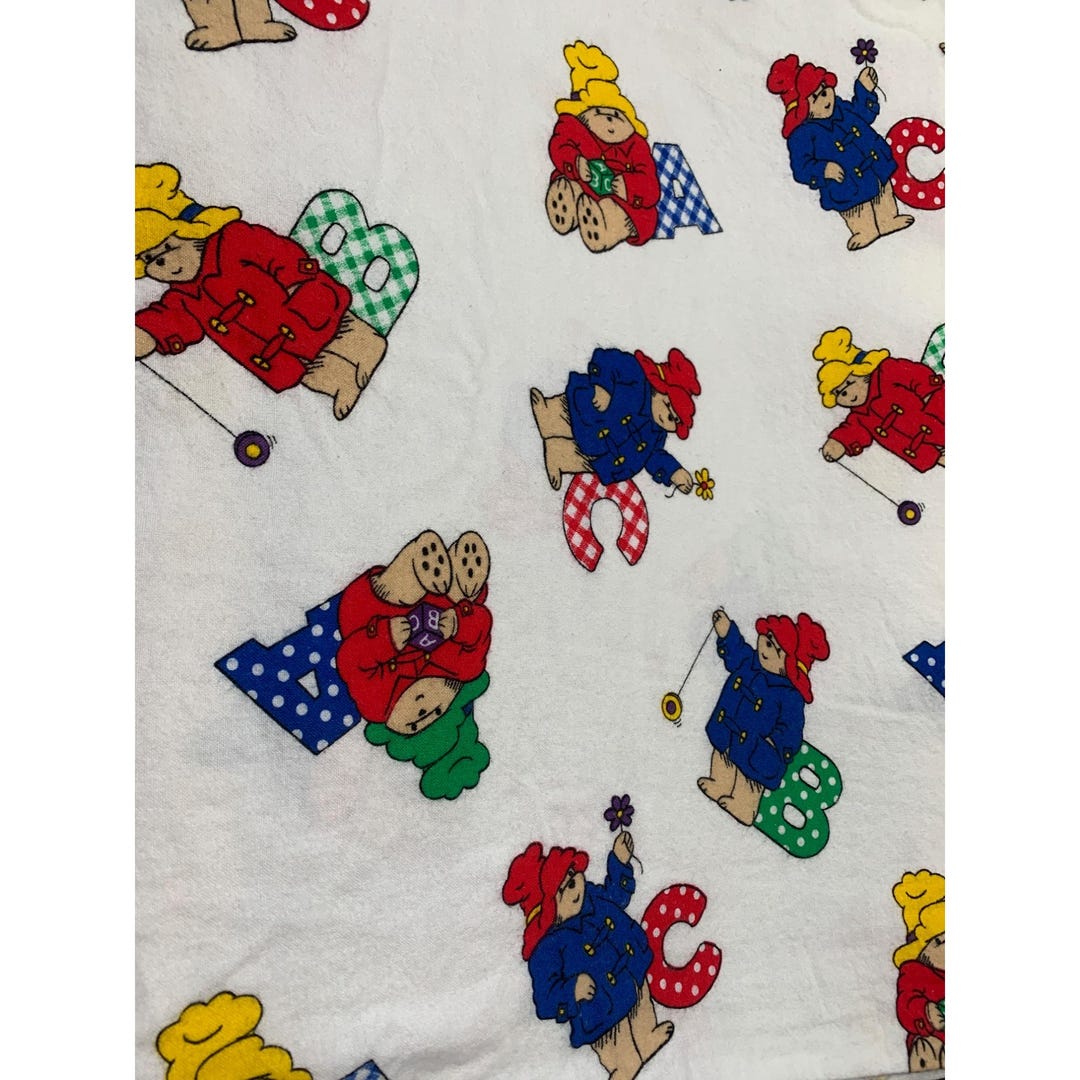 Paddington Bear Alphabet Flannel Fabric 1/2 Yard X 42" - Etsy