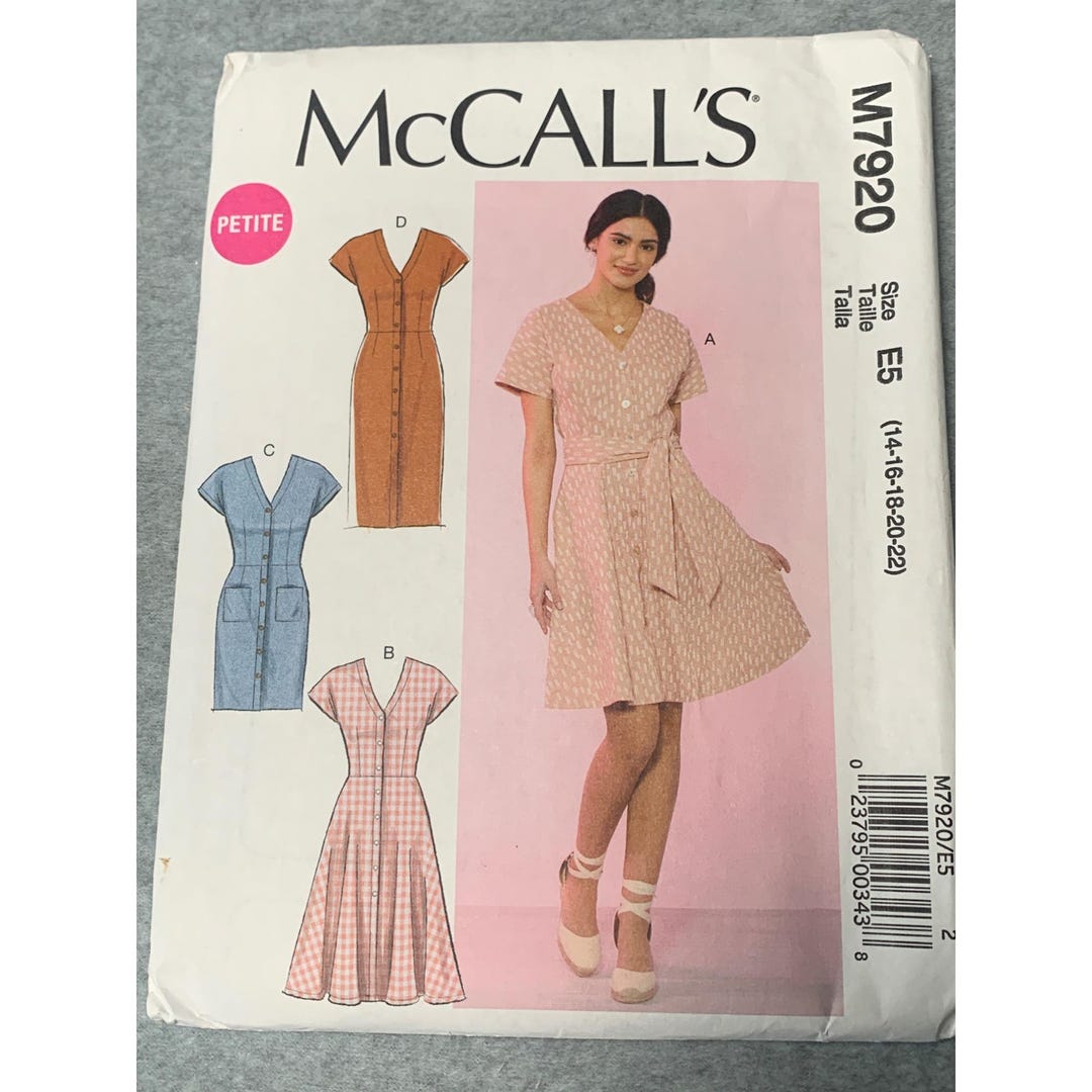 Mccalls M7920 Dress Sewing Pattern Size 14-16-18-20-22 Uncut 2019 - Etsy
