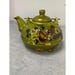 Vintage Green Ceramic Teapot With Floral Relief & Wire Handle 1970s - Etsy