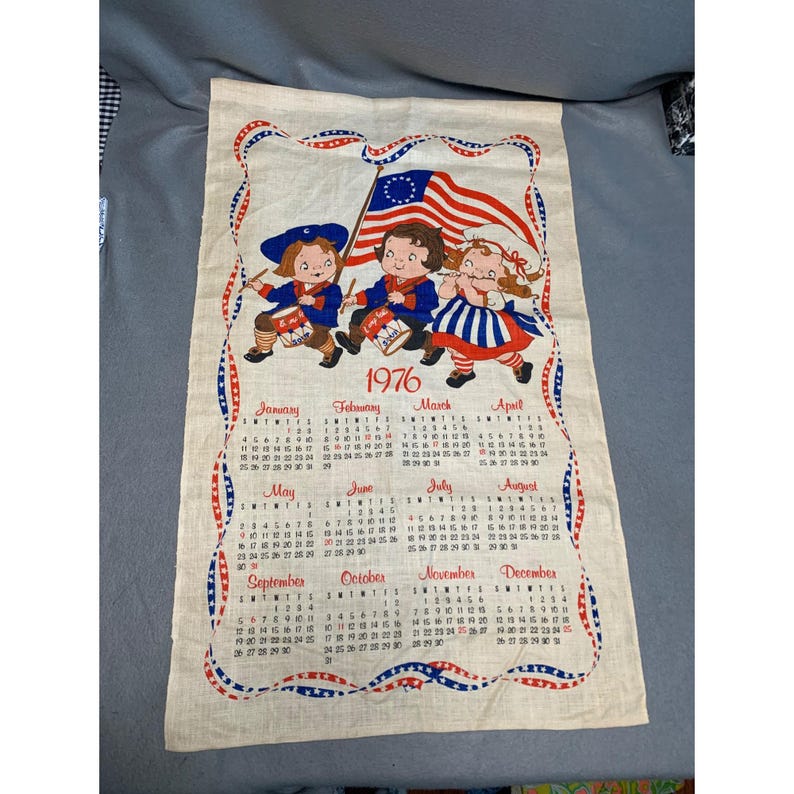 Vintage 1976 Campbells Soup Patriotic Calendar Tea Towel - Etsy