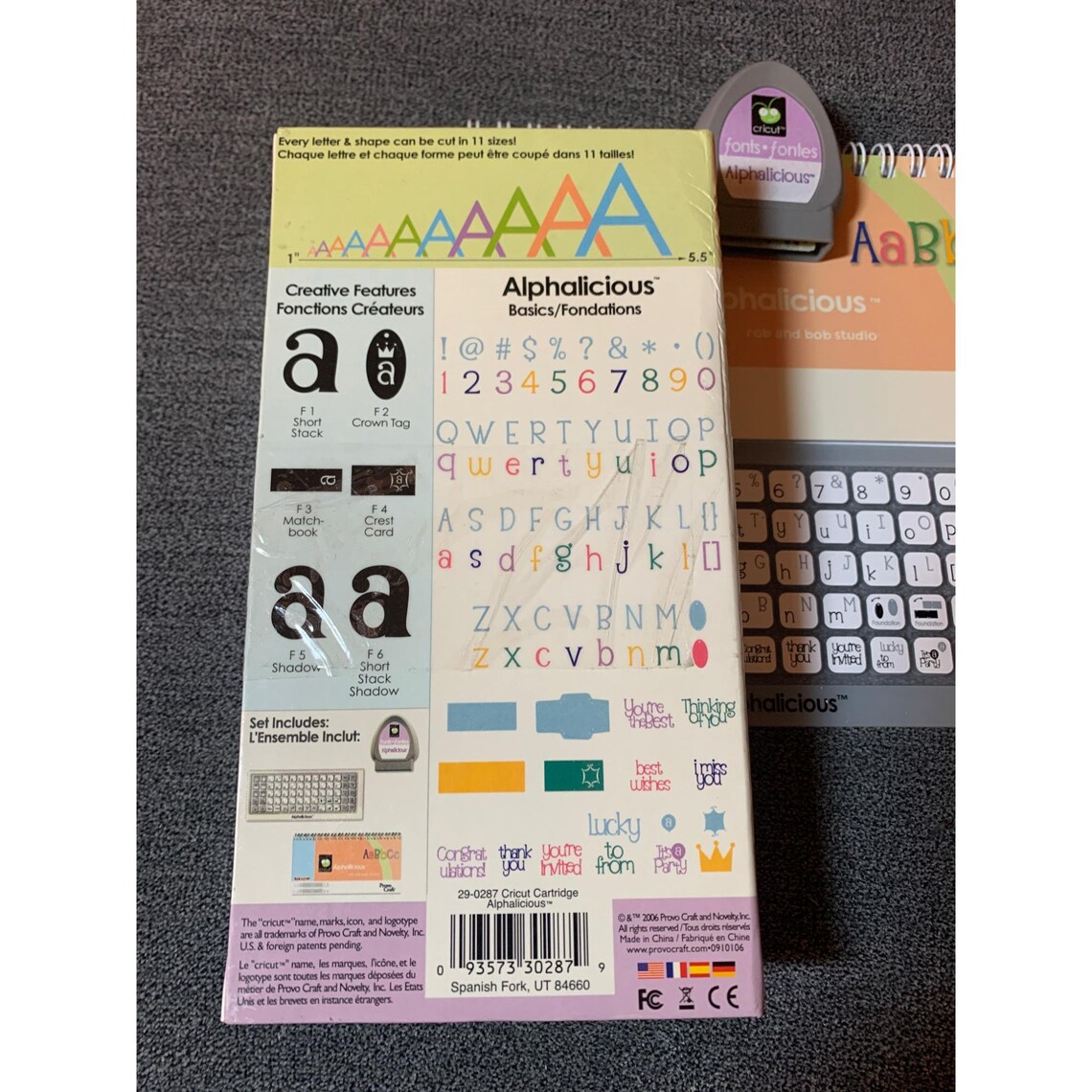 Cricut Alphalicious Font Cartridge With Keyboard Overlay & Booklet by ...
