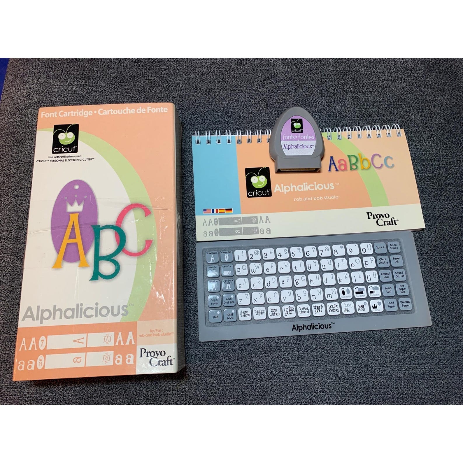 Cricut Alphalicious Font Cartridge With Keyboard Overlay & Booklet by ...