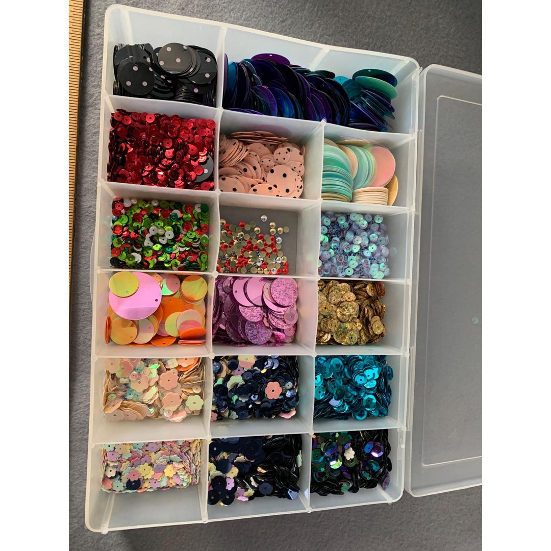 Mixed Sequin Set in Storage Box for Crafting & Decoration Projects - Etsy