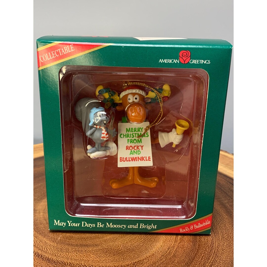 American Greetings Collectible Rocky & Bullwinkle Christmas Ornament ...