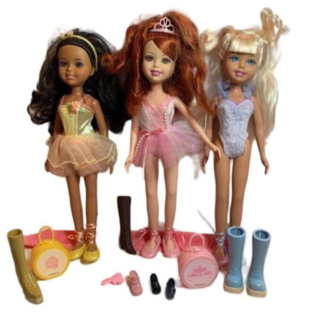 Mattel 2004 Wee Three Friends Ballerina Dolls Set W/ Shoes ...