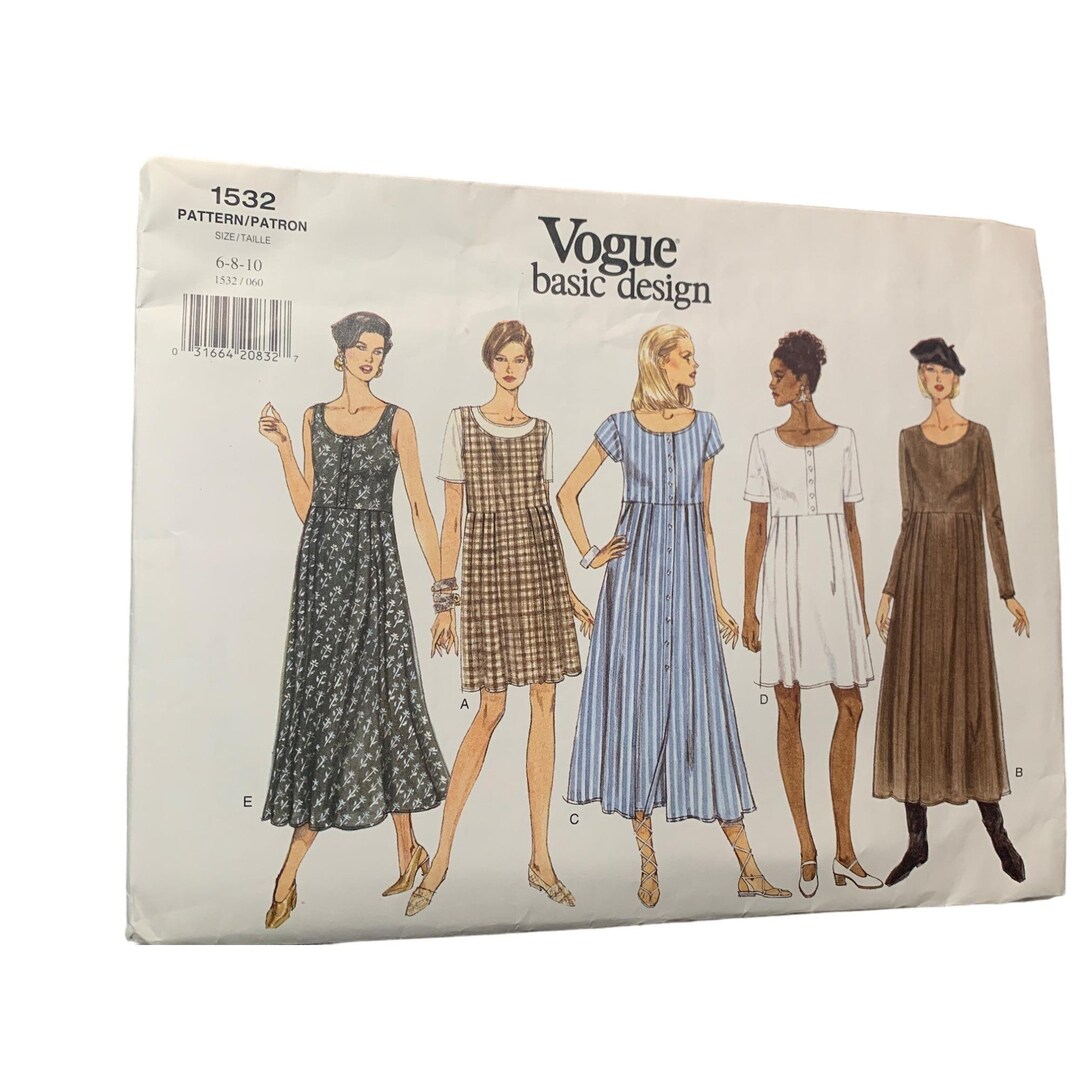 Vogue 1532 Sewing Pattern Dress Size 6-10 Versatile Womens Uncut - Etsy