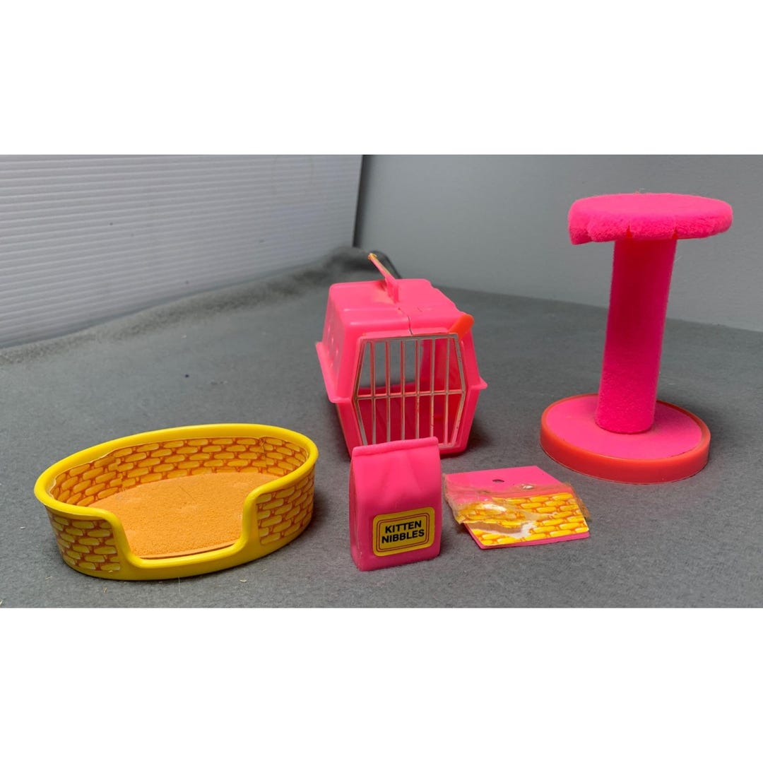 Vintage 1982 Mattel Barbie Fluff Cat Cuddly Set - Etsy