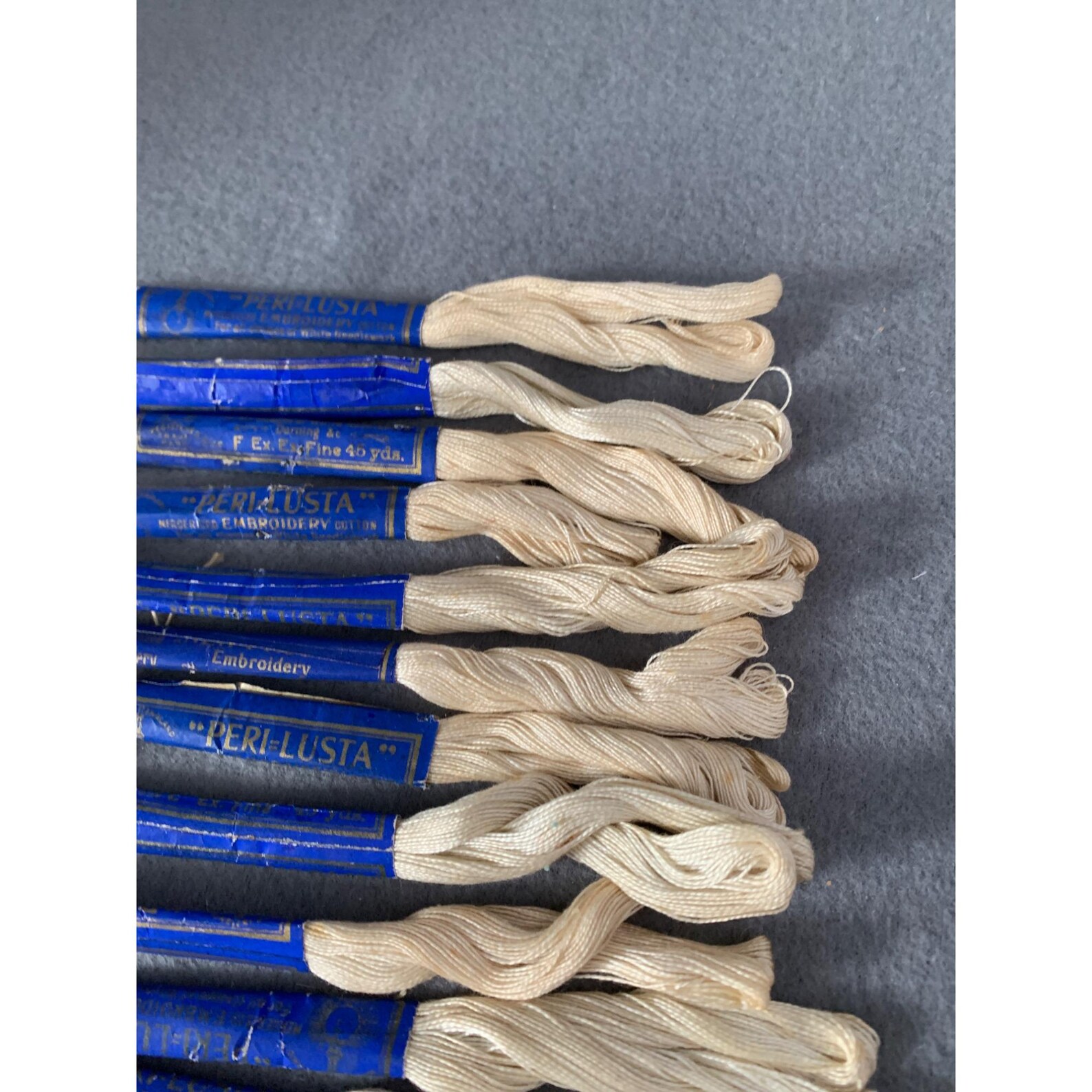 Set of 17 Peri-lusta Mercerized Embroidery Cotton Skeins in Cream - Etsy