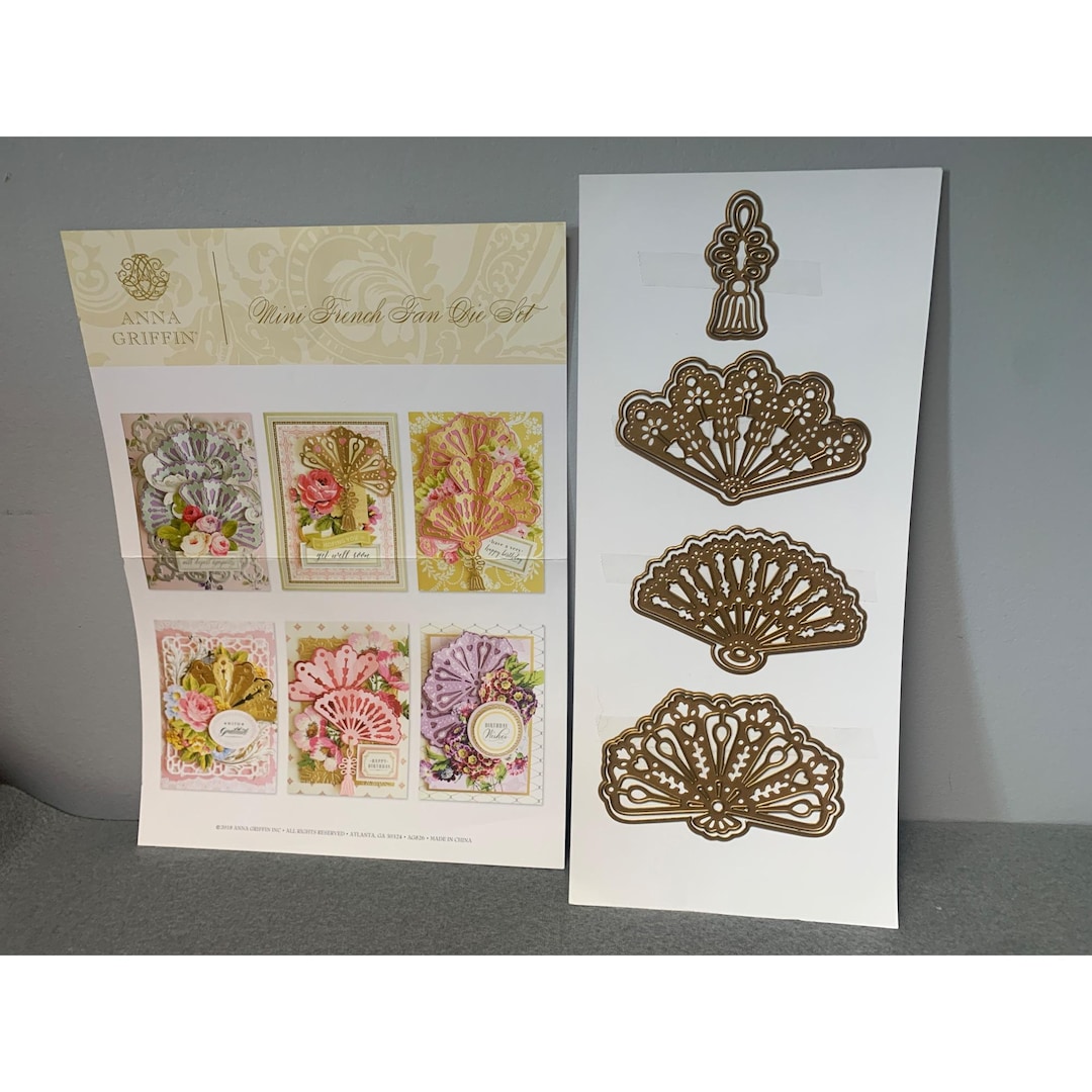 Anna Griffin Mini French Fan Die Set for Crafting & Embossing - Etsy