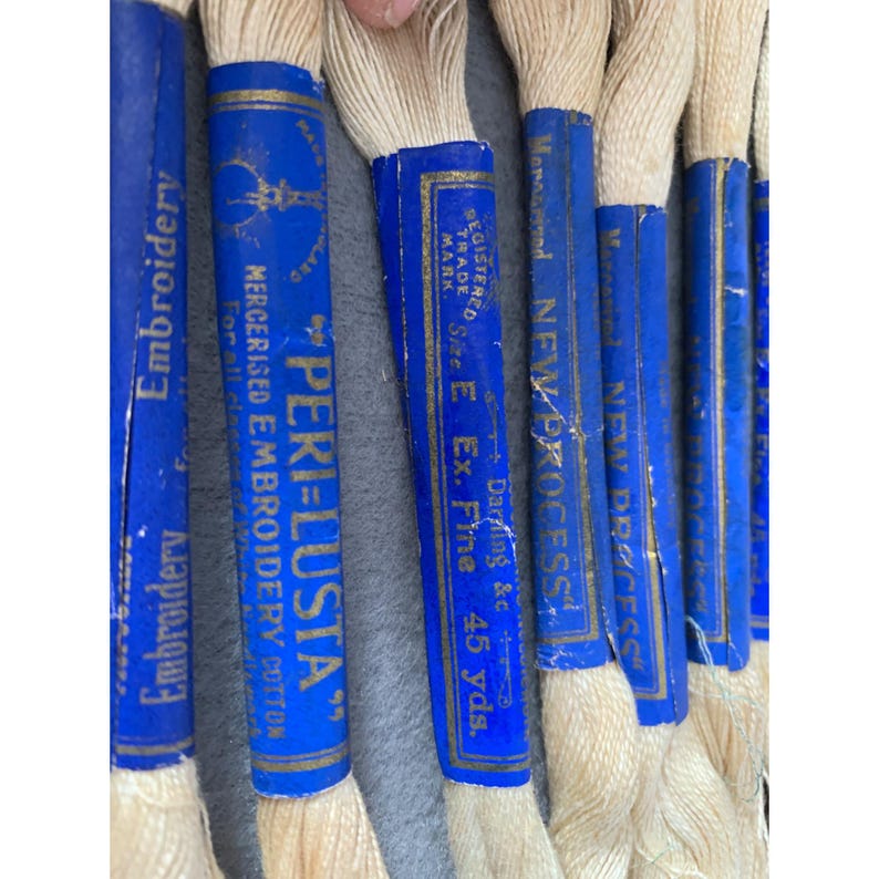 Set of 17 Peri-lusta Mercerized Embroidery Cotton Skeins in Cream - Etsy
