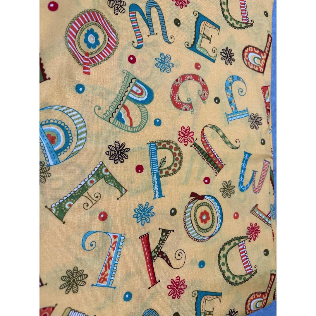 Mind Your Ps & Qs by Keiki for Moda Alphabet Print Fabric 24" X 44 ...
