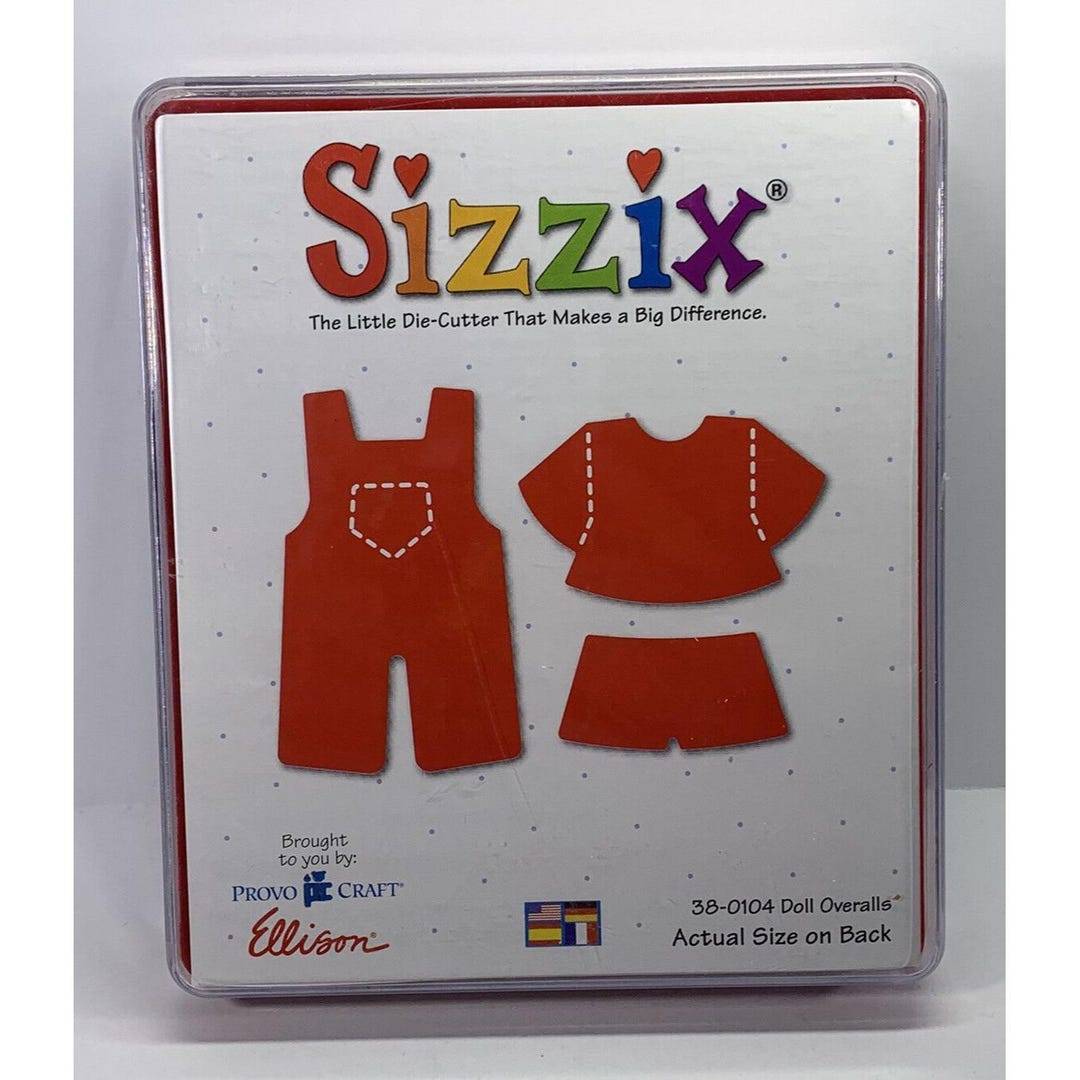 Sizzix Doll Overalls Die-cutter Set by Ellison 38-0104 for Provo Craft ...