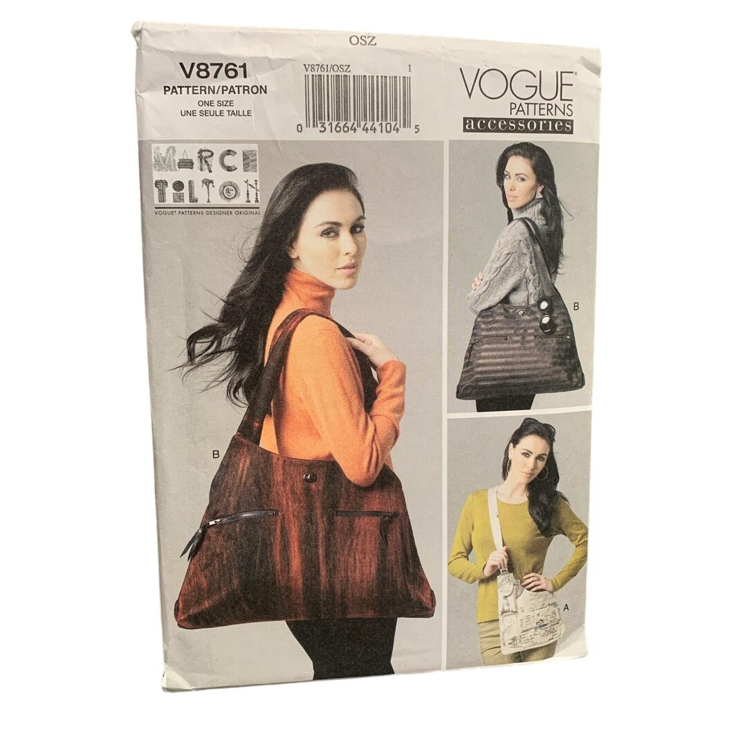 Vogue Patterns Marcy Tilton V8761 - Trendy Bag Designs - Uncut 2010s - Etsy