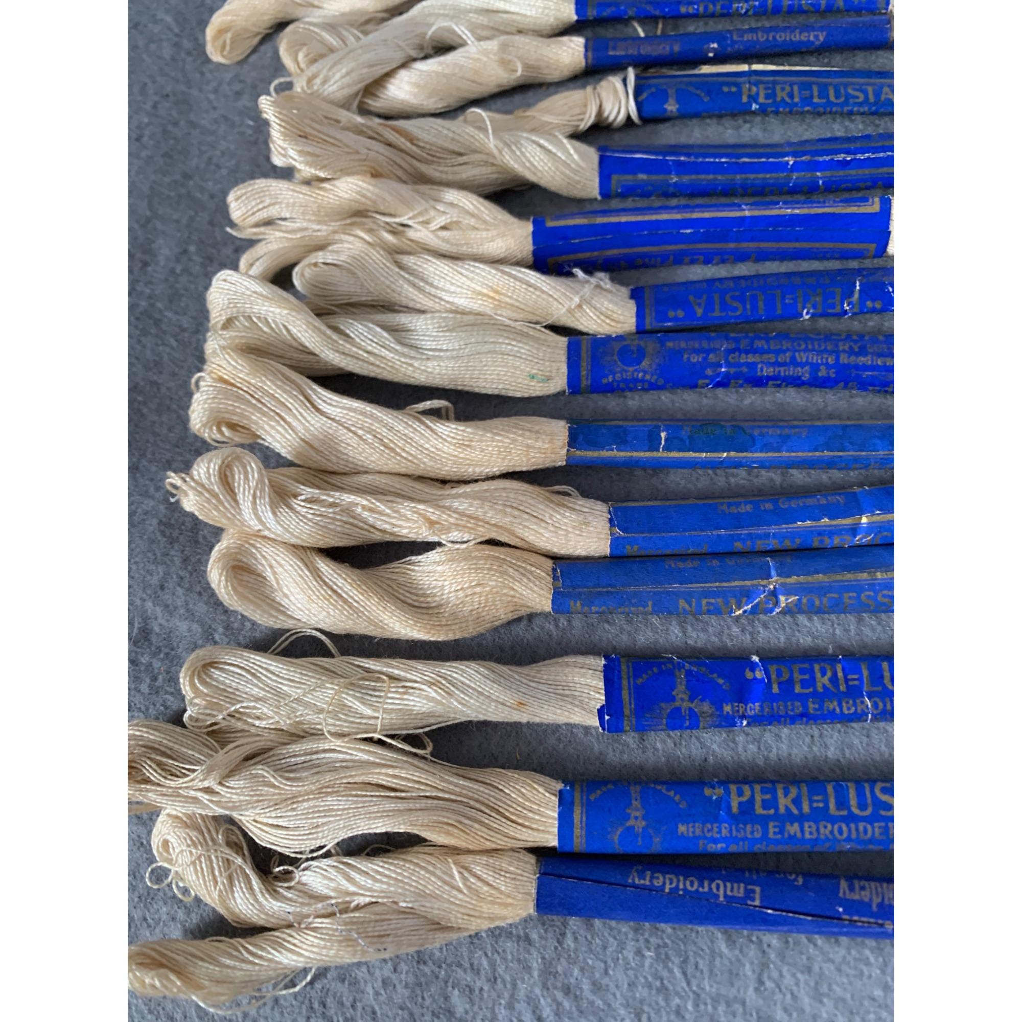 Set of 17 Peri-lusta Mercerized Embroidery Cotton Skeins in Cream - Etsy