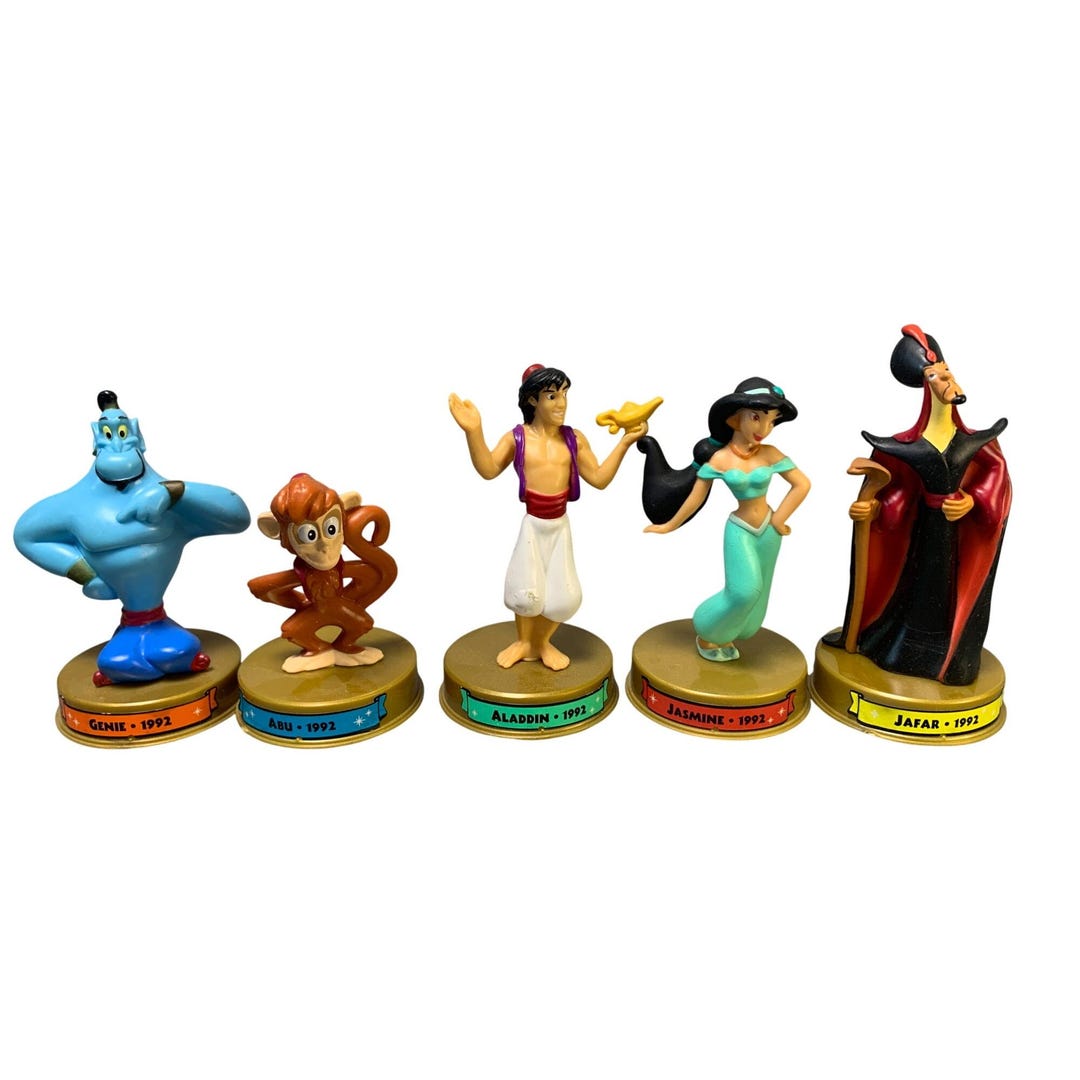 Vintage Mcdonalds 2002 Disney Aladdin Figure Set Featuring Genie Abu ...