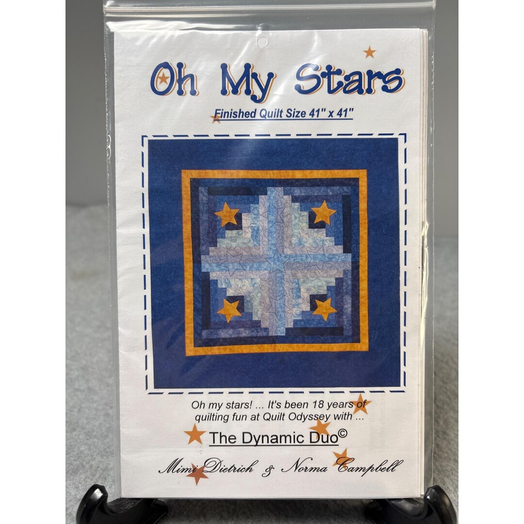 Oh My Stars Quilt Pattern 41" X 41" by the Dynamic Duo Sewing Craft - Etsy