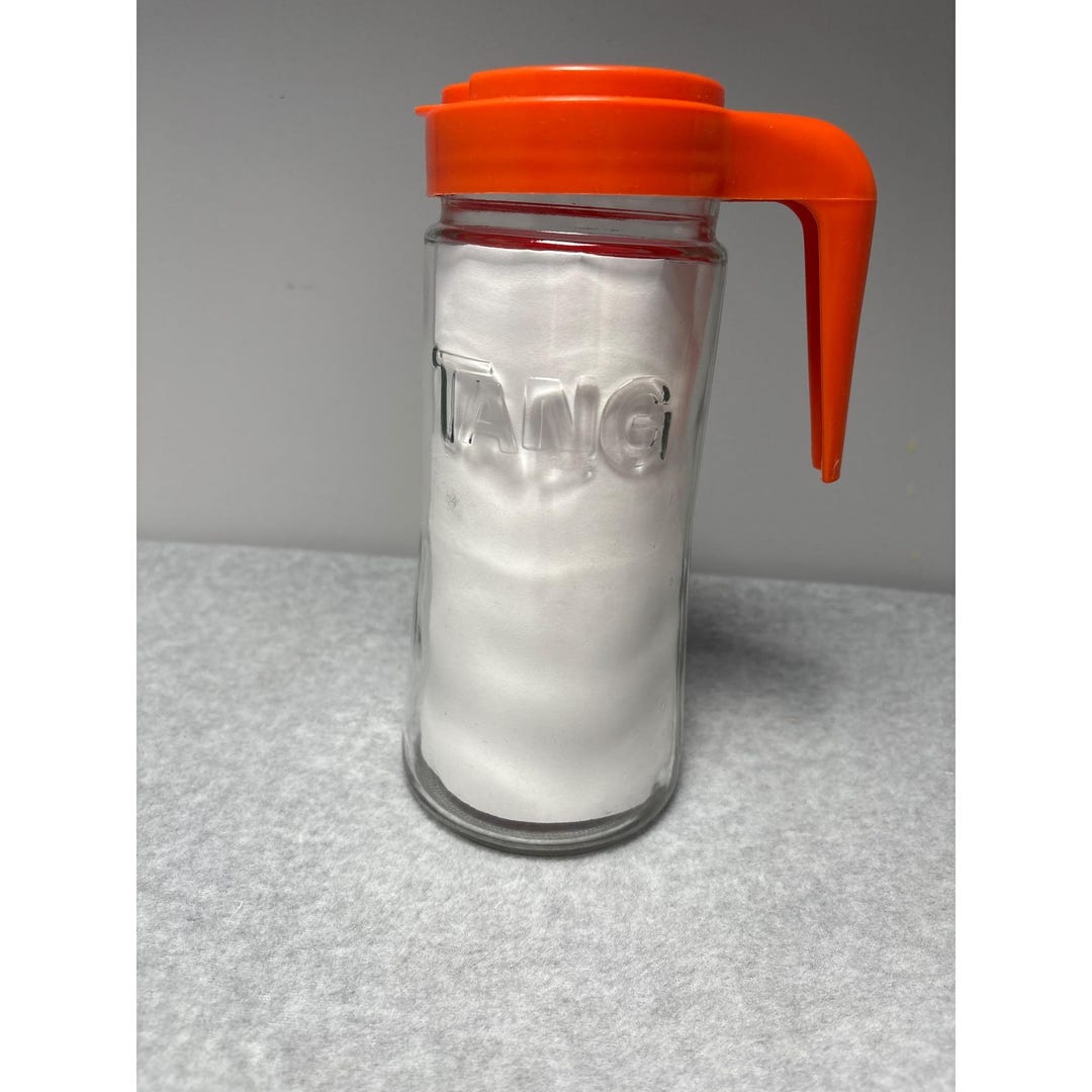 Vintage 1970s Tang Glass Jar With Orange Plastic Lid & Spout - Etsy