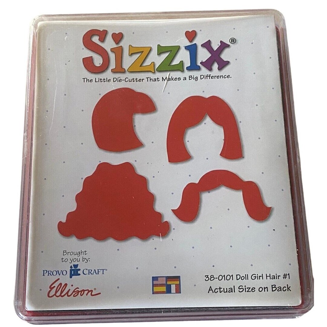 Sizzix Doll Girl Hair 1 Die for Crafting & Scrapbooking Provo Craft ...