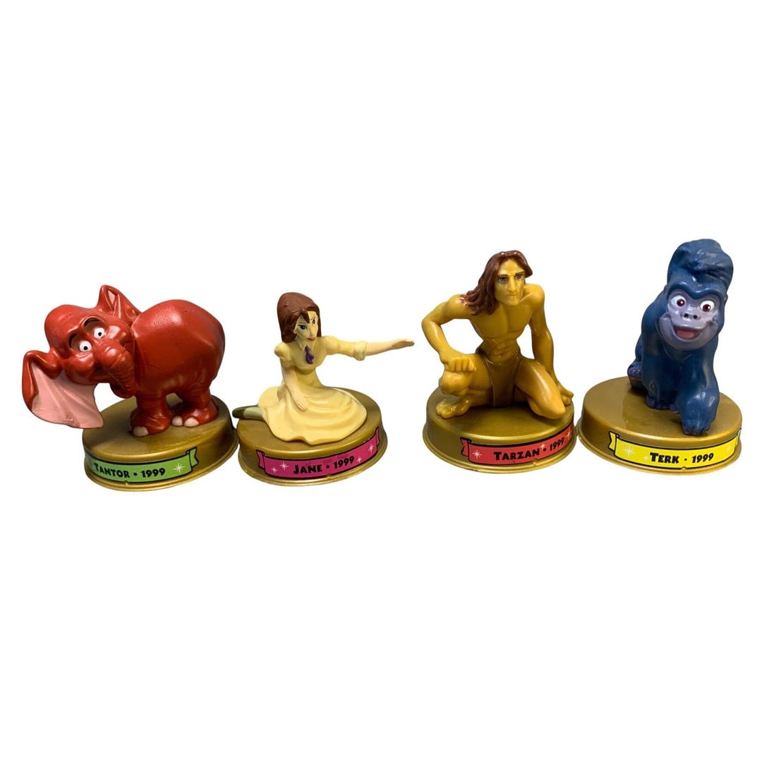Vintage 2002 Disney Tarzan Figurine Set of 4 Characters From Mcdonalds ...