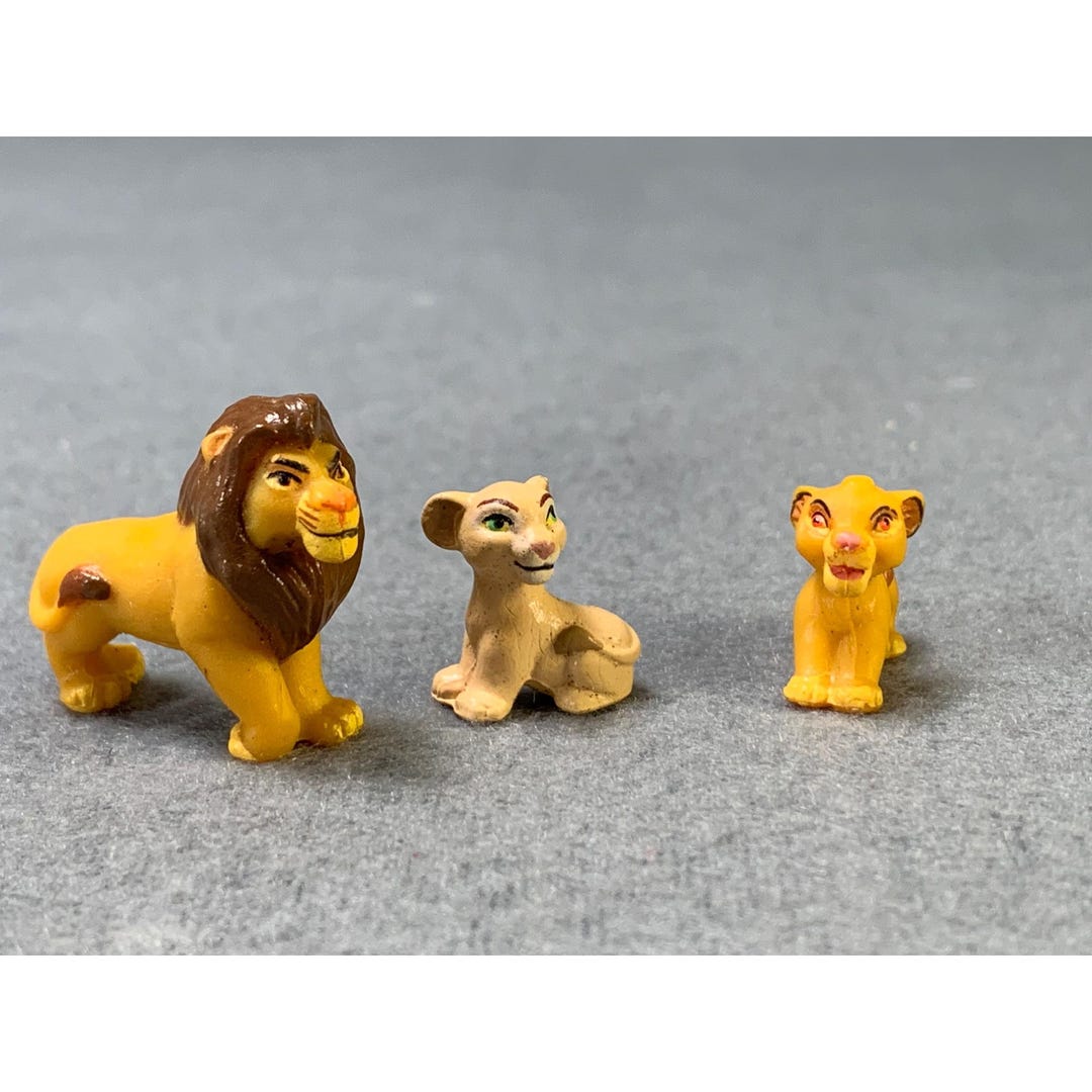 Disney Lion King 1990s Mufasa & Simba Polly Pocket Rock Mini Figurines ...