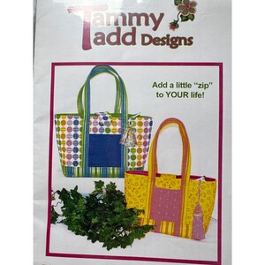 Tammy Tadd Designs "zippy" Convert-able Tote Bag Sewing Pattern With ...