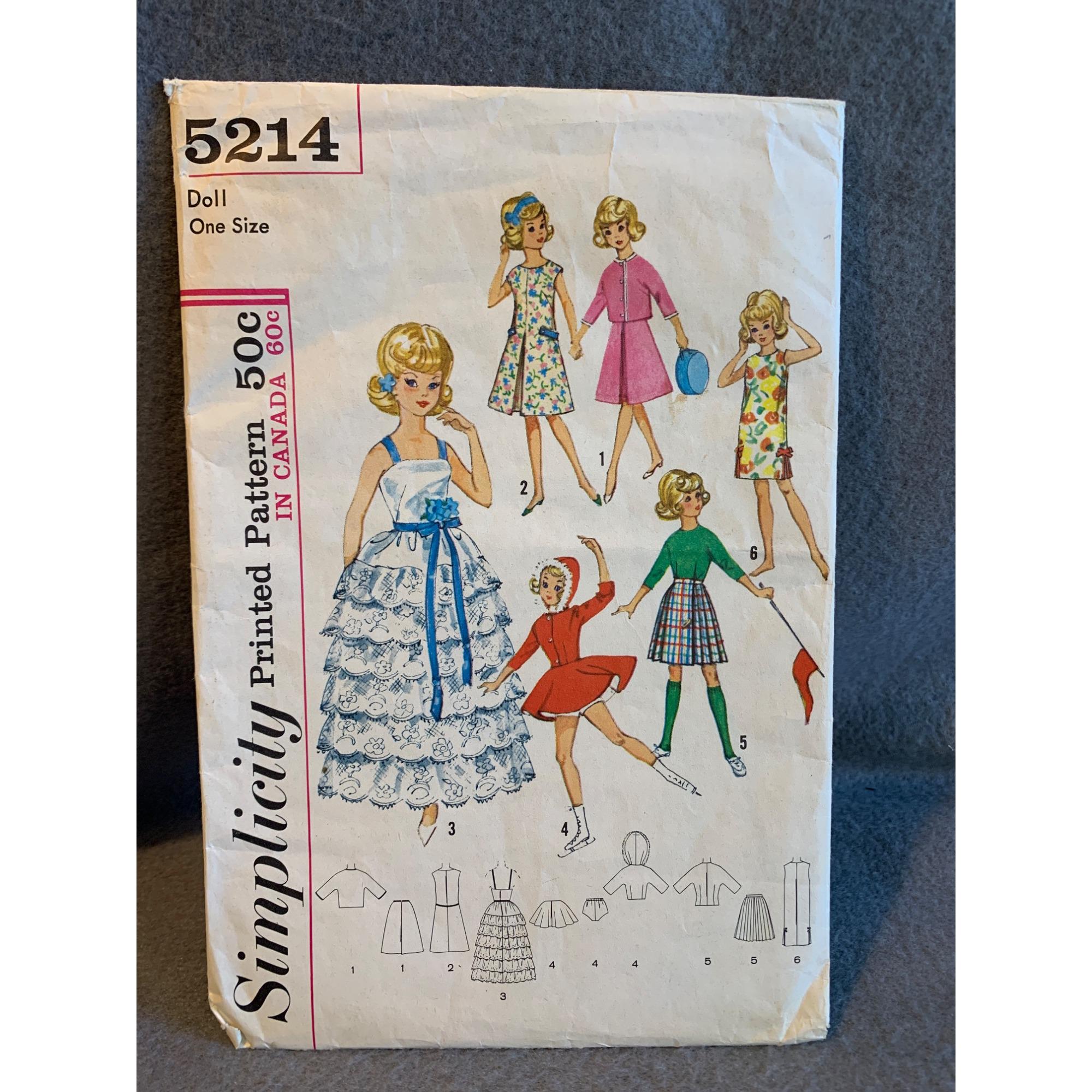 Simplicity Tammy Jan 12" Doll Clothes Pattern 5214 1950s - Etsy