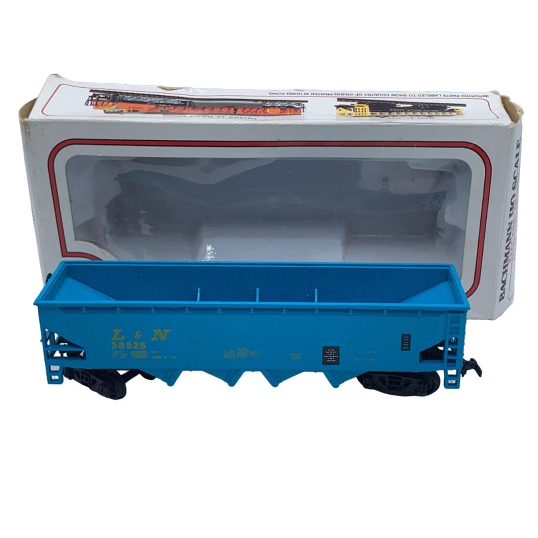 Bachmann HO Scale L&N 38525 Blue Open Hopper Car Model Railroad Train ...