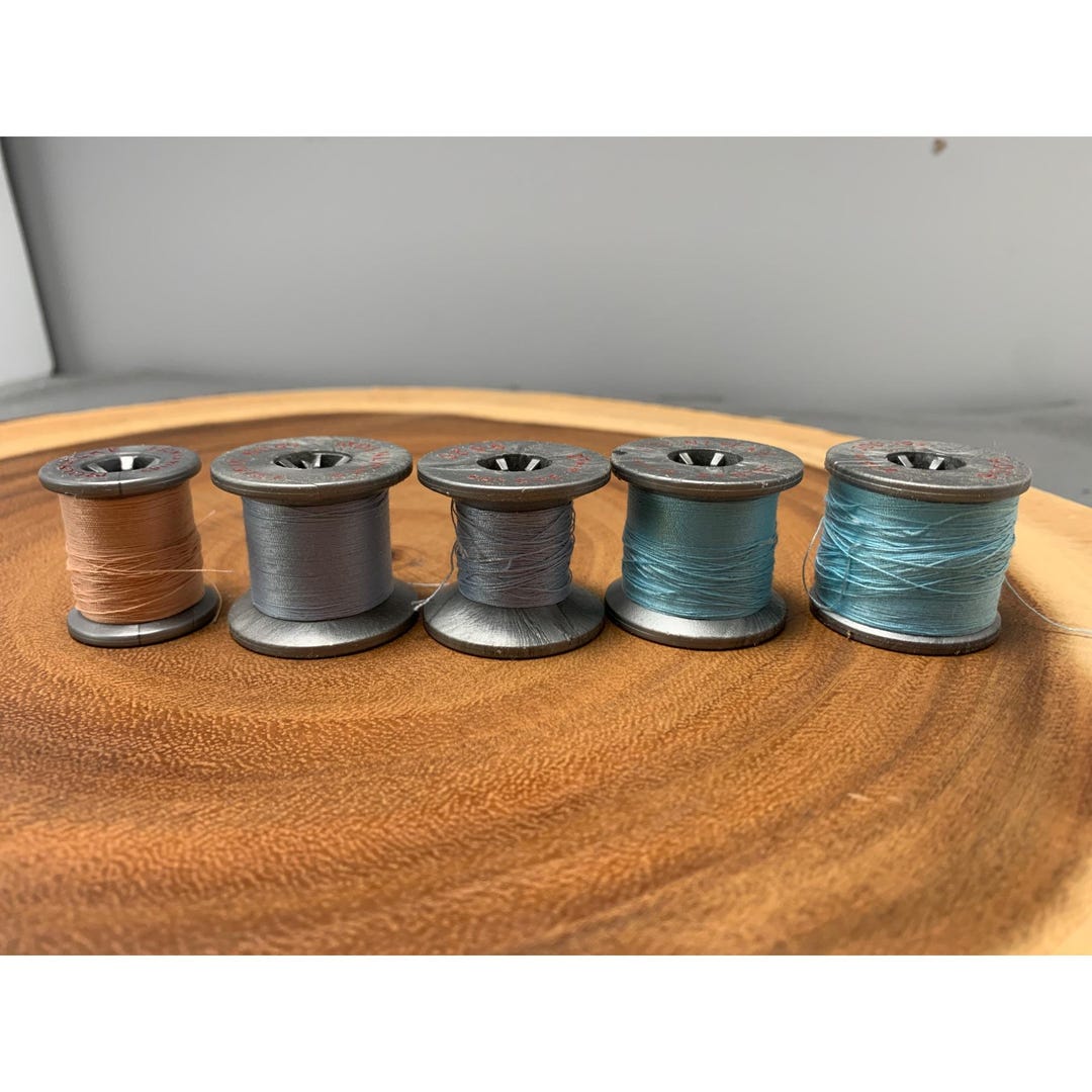 Molnlycke Vintage Blue Peach Sewing Thread Spools Set of 5 - Etsy