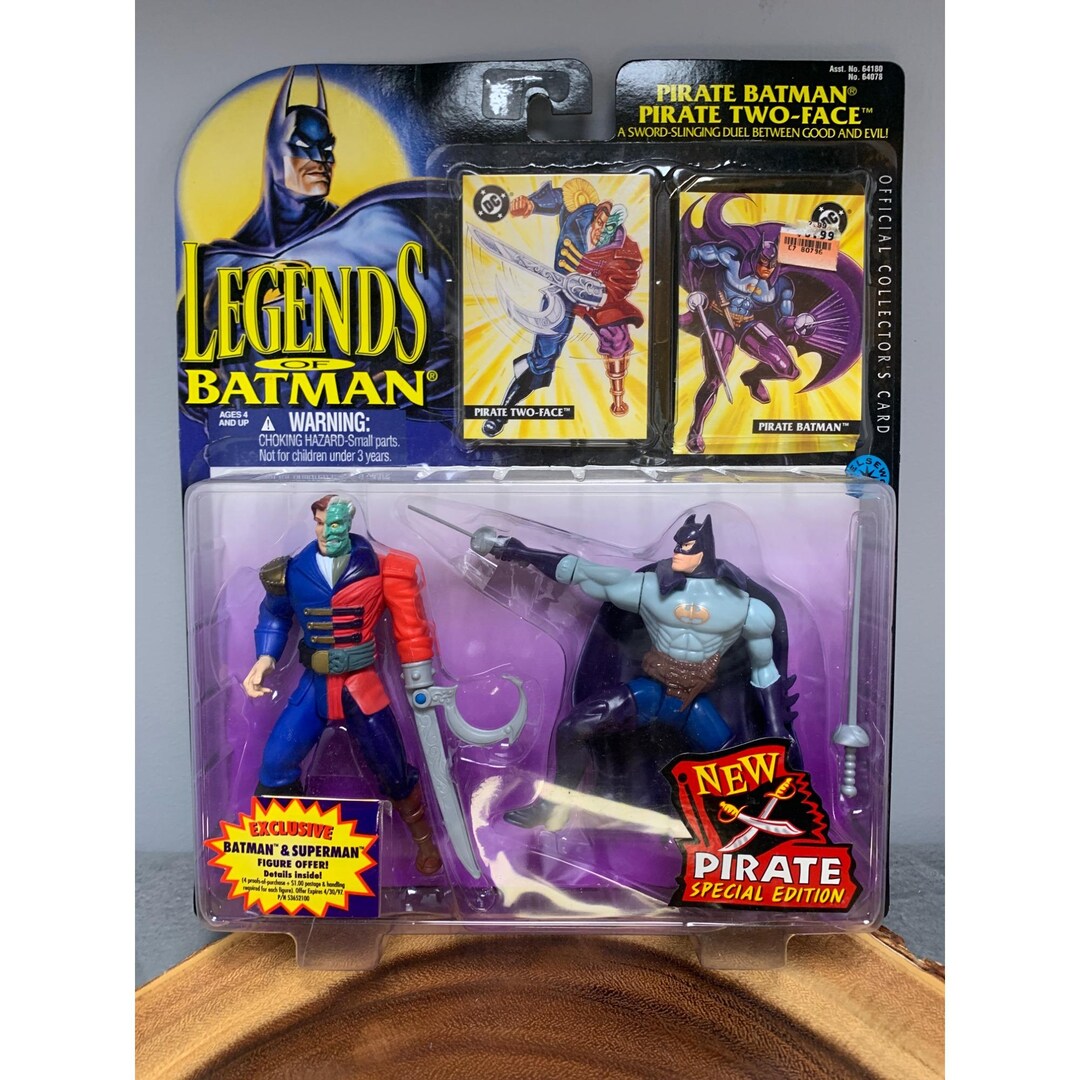 Vintage Kenner Legends of Batman Pirate Two Face Figures New - Etsy